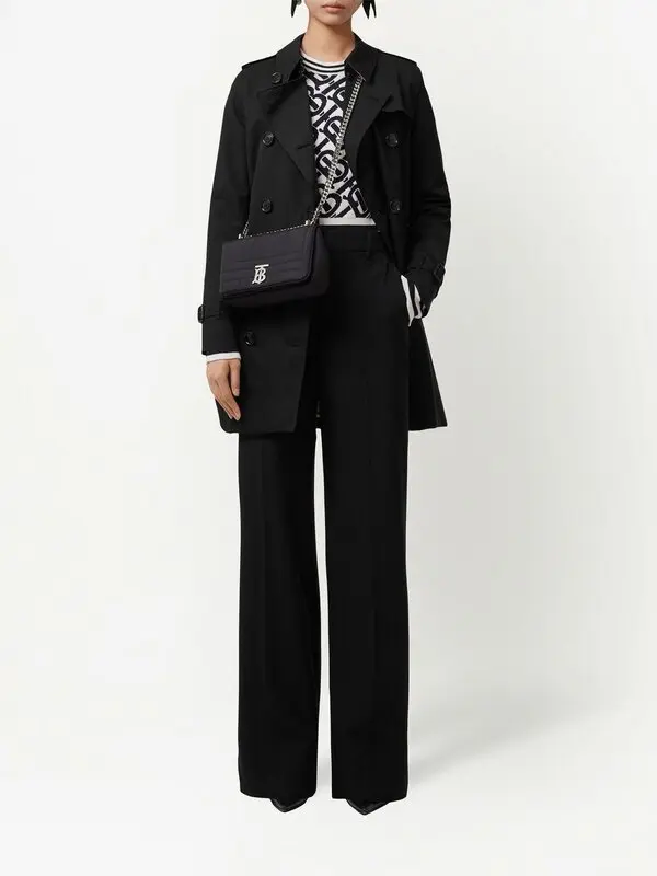 Burberry Kensington Heritage Trench Coat - Black