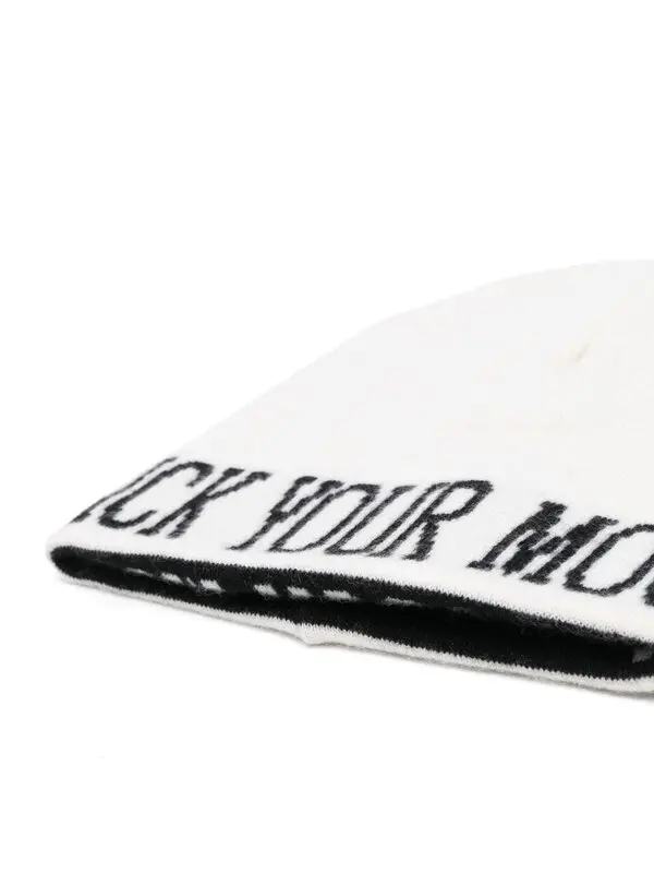 Alberta Ferretti Slogan-print Knitted Beanie