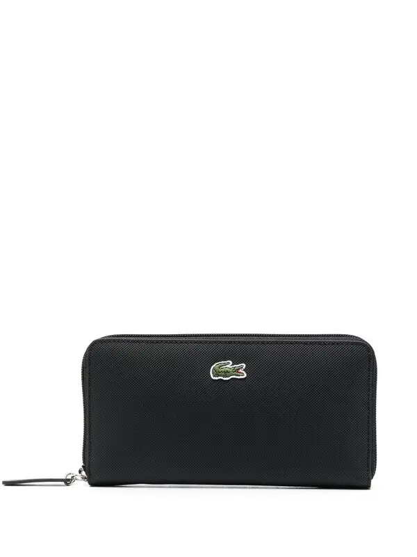 Lacoste Crocodile Appliqué Logo Wallet - Black