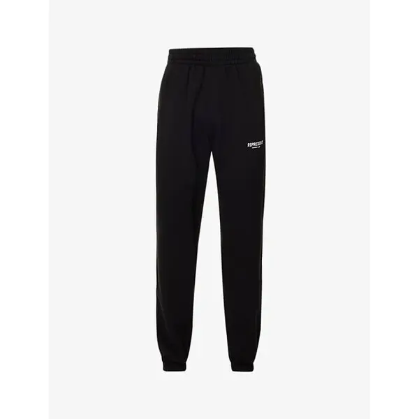 REPRESENT Owners' Club Text-print Relaxed-fit Cotton-jersey Jogging Bottoms - Black