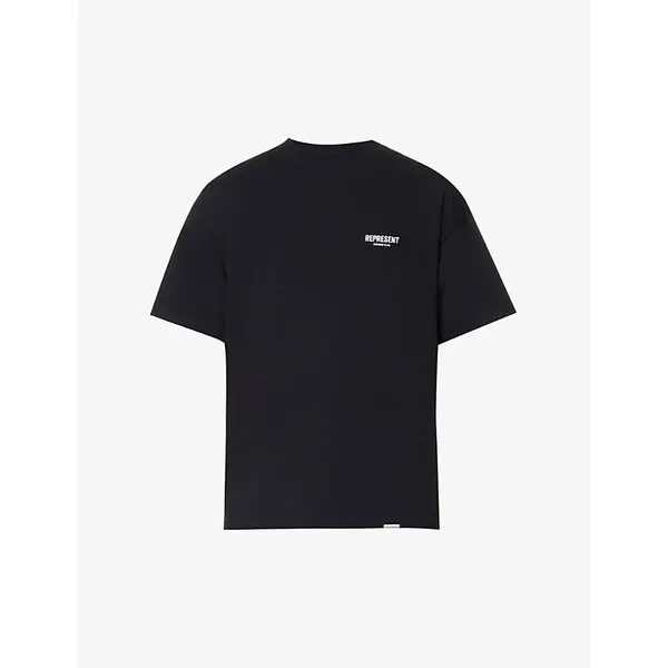 REPRESENT Owners' Club Graphic-print Relaxed-fit Cotton-jersey T-shirt - Black