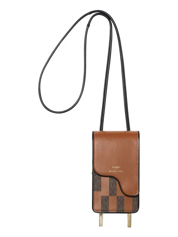 ASHYA X MICHAEL KORS Saga Signature And Leather Bolo Bag