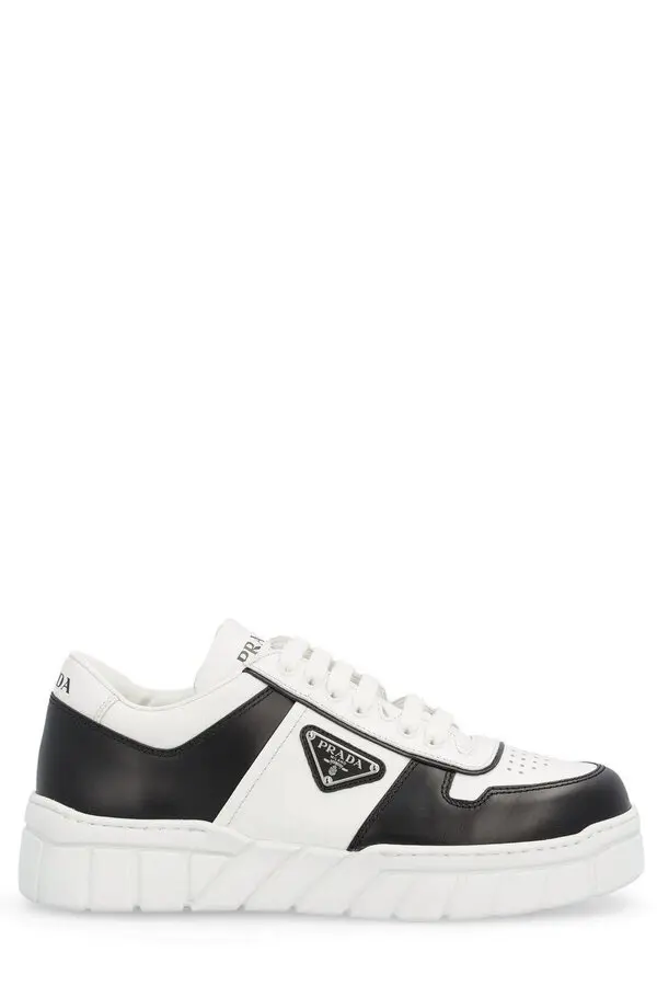Prada Logo Plaque Lace-up Sneakers