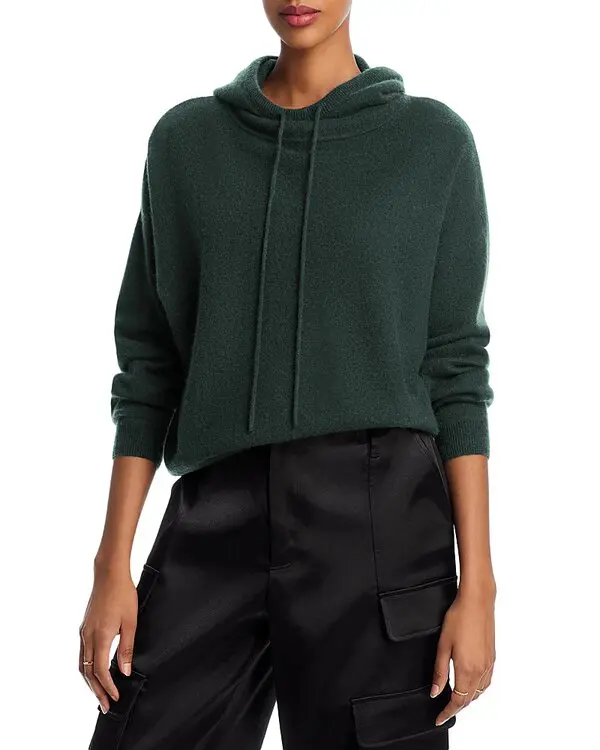 Aqua Cashmere Drop Shoulder Hoodie - Army