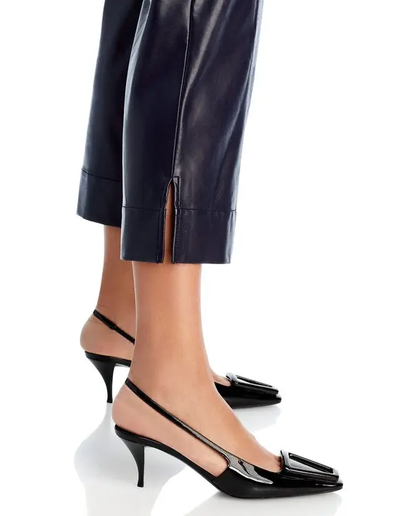 Cinq À Sept Benji Faux Leather Cropped Pants
