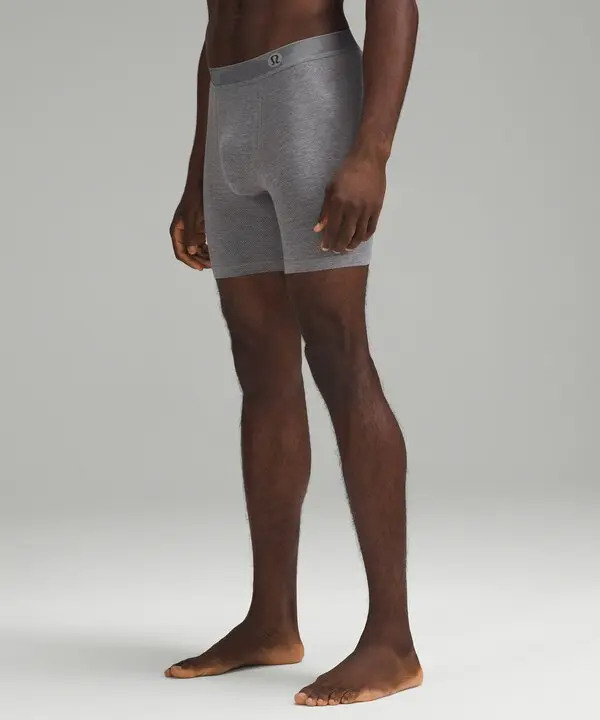 Lululemon Always In Motion Long Mesh Boxer 7 - Cyber Violet/heathered Core Medium Grey/pocket Stripe Jade Grey Grape Thistle