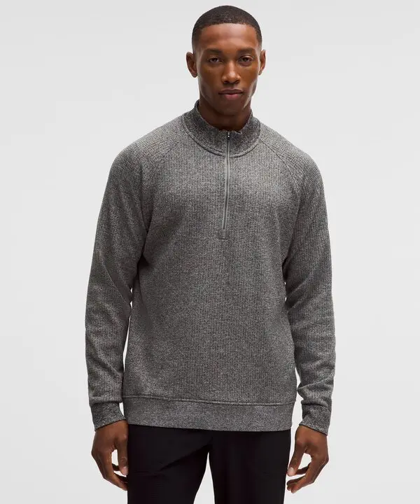 Lululemon Engineered Warmth Half Zip - Feather Grey/graphite Grey