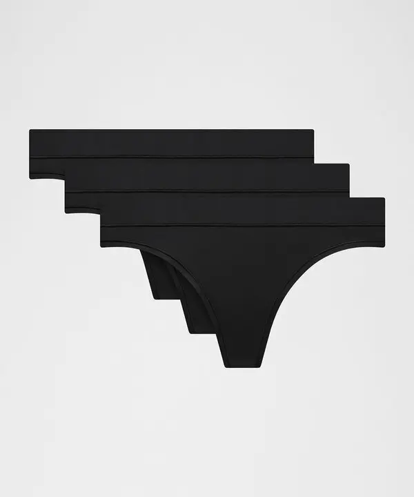 Lululemon Underease Mid-rise Thong Underwear - Black