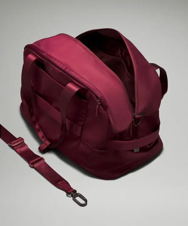 maroon lululemon bag BURGUNDY BELT BAG Closet From Hell 100% Nylon Measures Lululemon All Night Festival Bag
