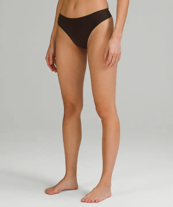 Lululemon Invisiwear Mid-rise Thong Underwear - French Press