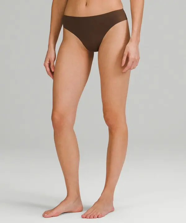 Lululemon Invisiwear Mid-rise Thong Underwear - Java