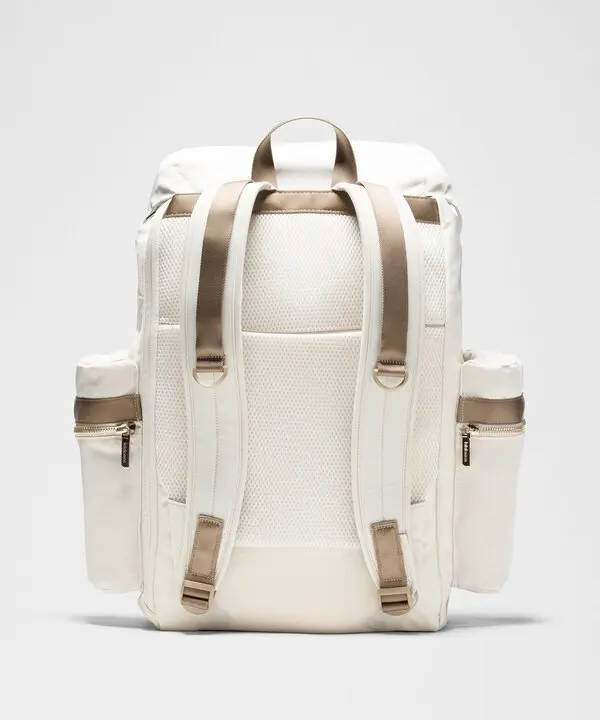 Lululemon Wunderlust 25l Backpack - Light Ivory/wacky Khaki/gold