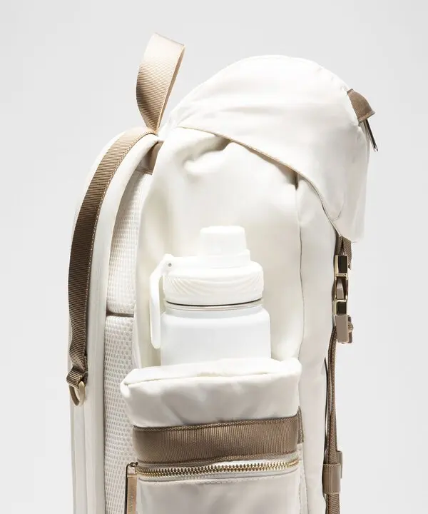 Lululemon Wunderlust 25l Backpack - Light Ivory/wacky Khaki/gold