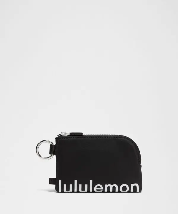 Lululemon Clippable Card Pouch - Black/white/silver