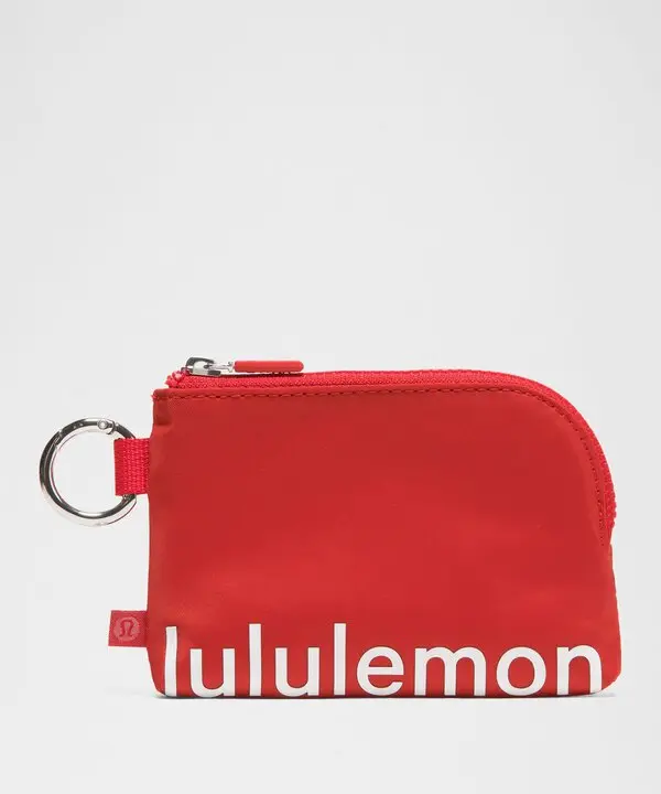 Lululemon Clippable Card Pouch - Oxford Red/white/silver
