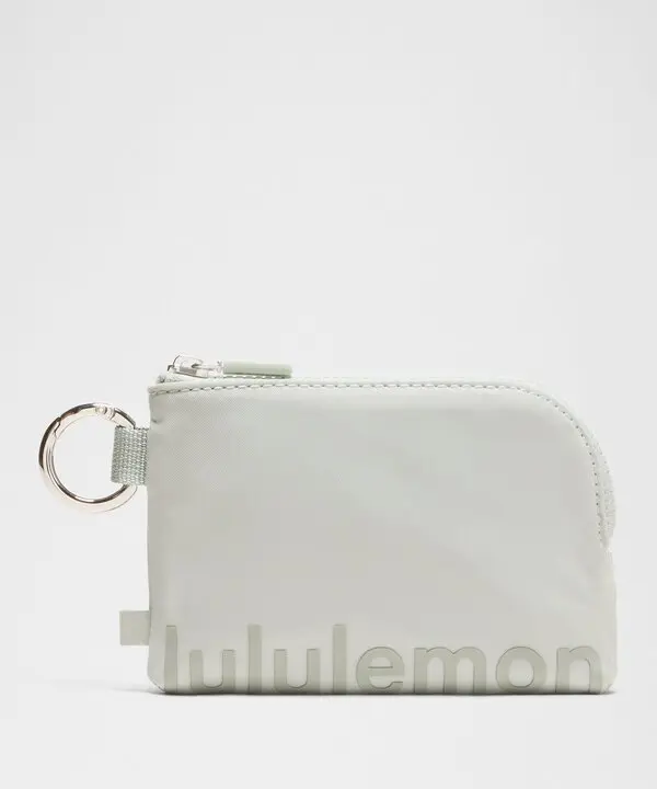 Lululemon Clippable Card Pouch - Pelican/jade Grey