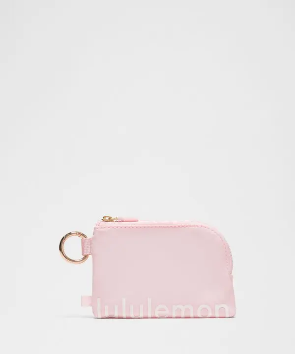 Lululemon Clippable Card Pouch - Pink Pearl/white/rose Gold