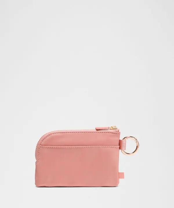 Lululemon Clippable Card Pouch - Tea Rose/parfait Pink/rose Gold
