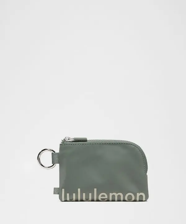 Lululemon Clippable Card Pouch - Willow Leaf/meadow Haze/silver