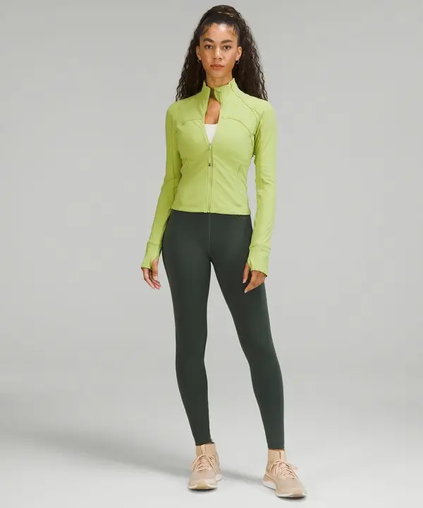 Lululemon Cropped Define Jacket Ribbed Nulu - Wasabi | Editorialist