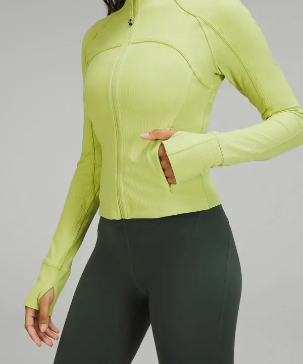 Lululemon Cropped Define Jacket Ribbed Nulu - Wasabi | Editorialist