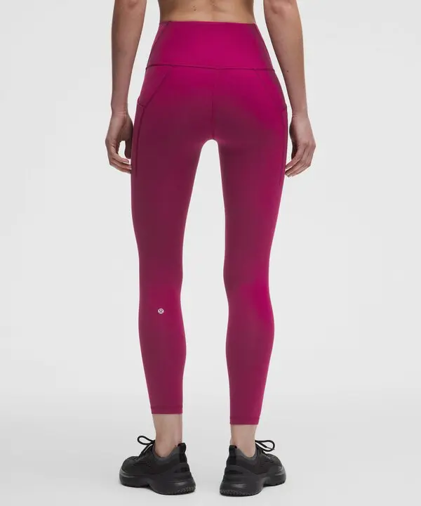Lululemon Wunder Train High-rise Tight With Pockets 25 - Raspberry Rave
