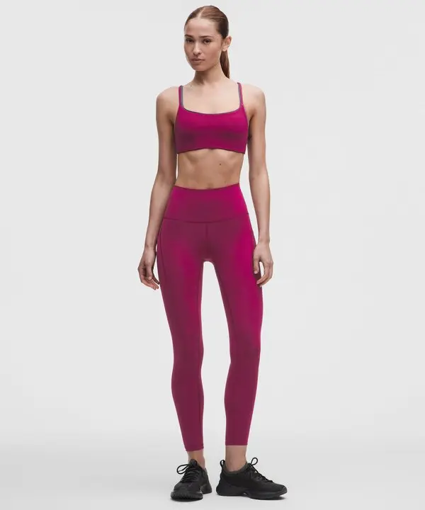 Lululemon Wunder Train High-rise Tight With Pockets 25 - Raspberry Rave