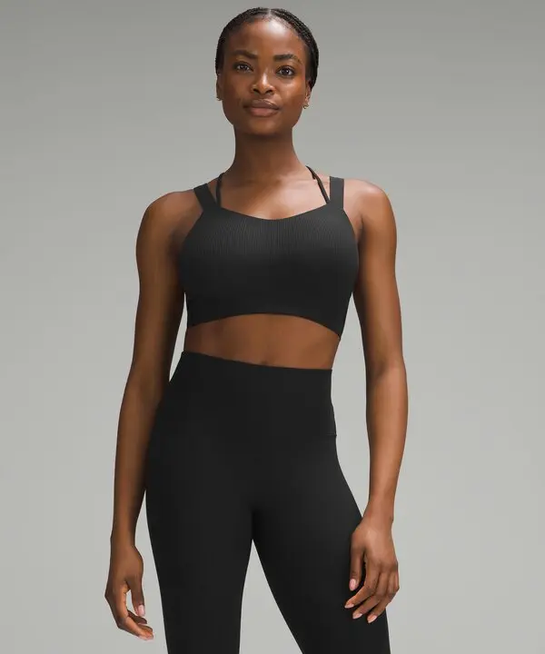 Lululemon Like A Cloud Ribbed Longline Bra - Black