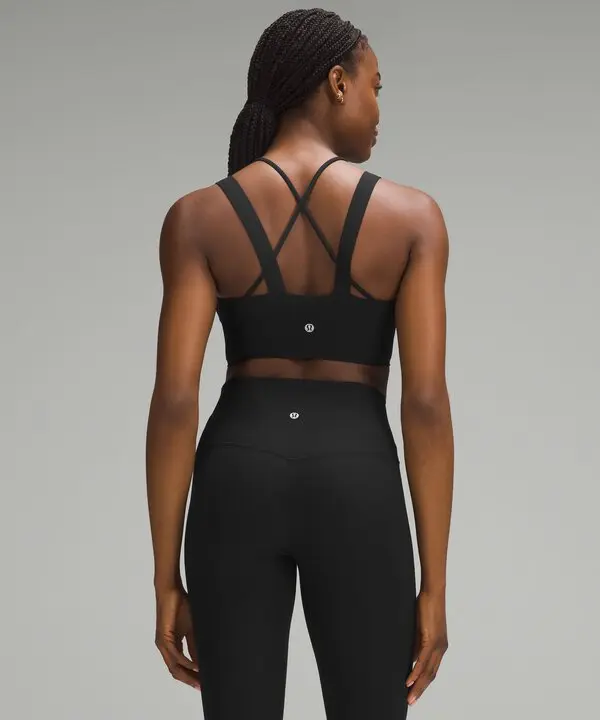 Lululemon Like A Cloud Ribbed Longline Bra - Black