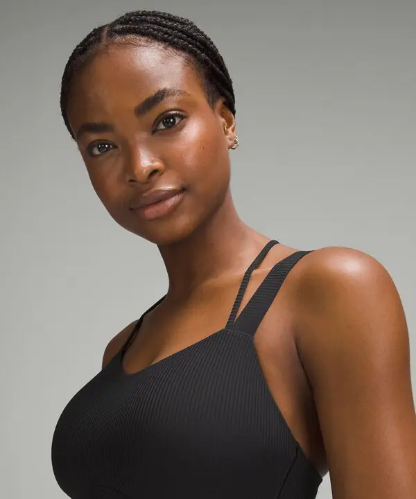 Lululemon Like A Cloud Ribbed Longline Bra - Black