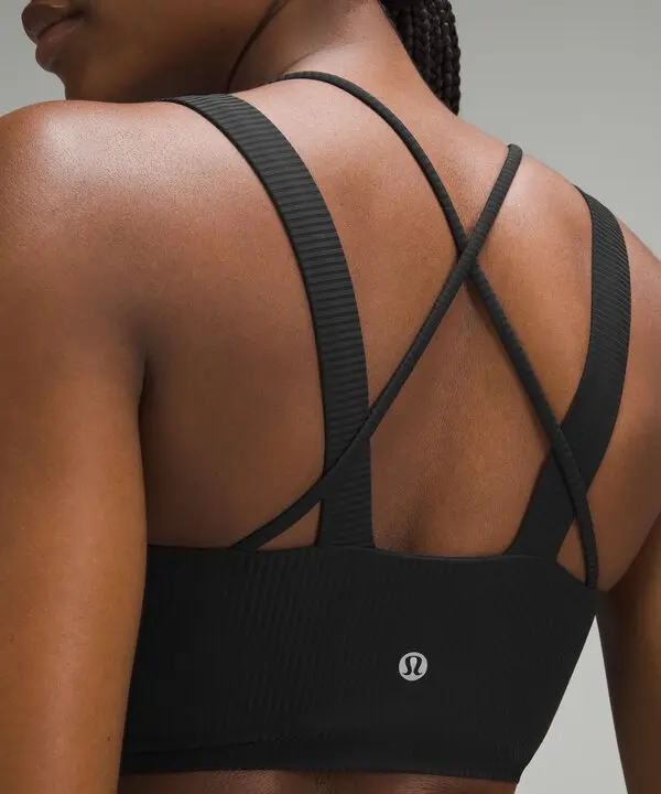 Lululemon Like A Cloud Ribbed Longline Bra - Black