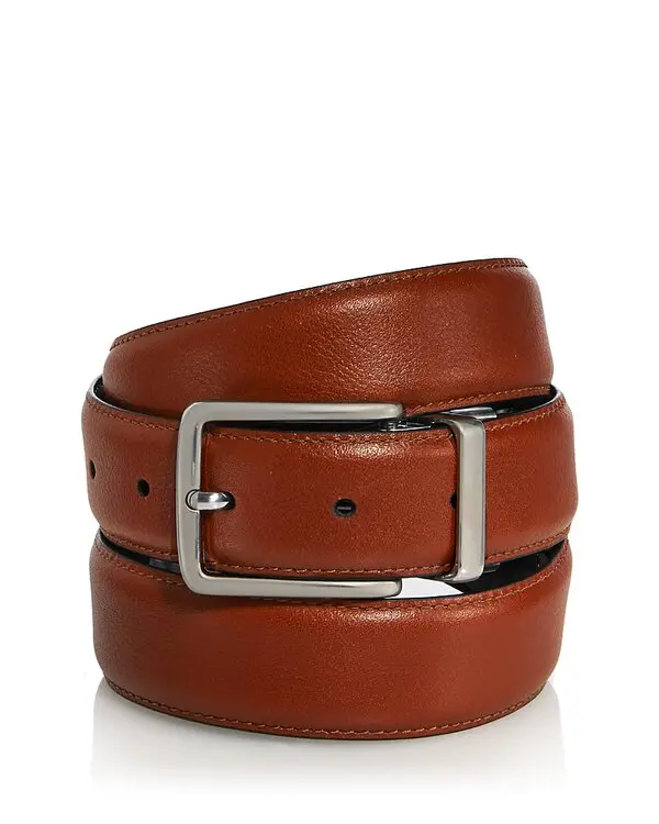 Cole Haan Reversible Feather Edge Belt - Brown/navy