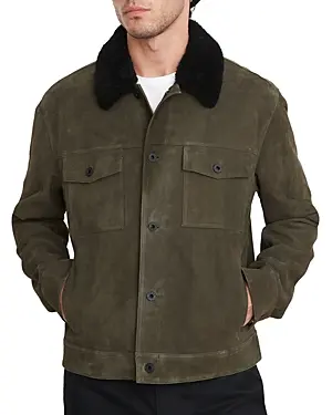 Vince Suede Trucker Jacket