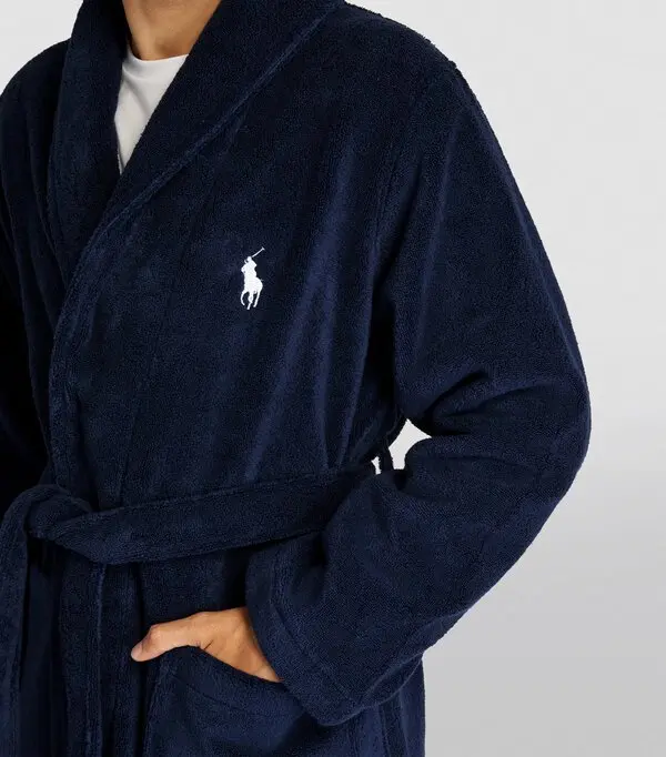 Polo Ralph Lauren Polo Pony Bath Robe - Navy