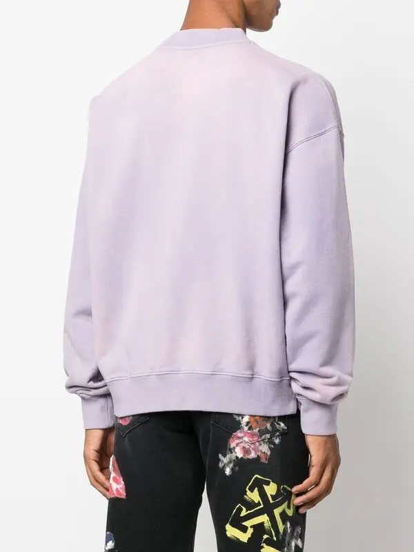 Off-White Embroidered Logo Cotton Sweatshirt