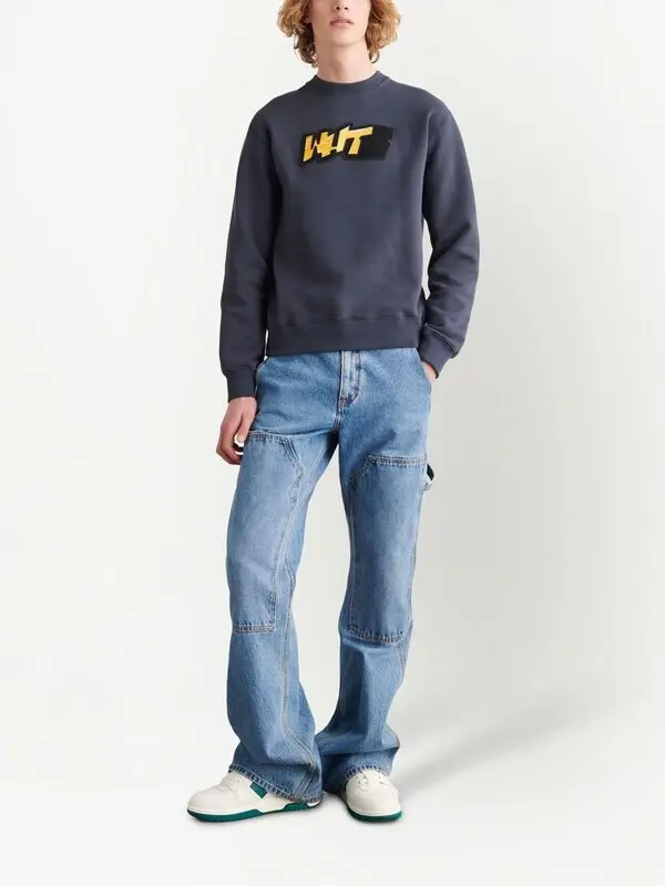Off-White Logo-print Crew Neck Sweatshirt