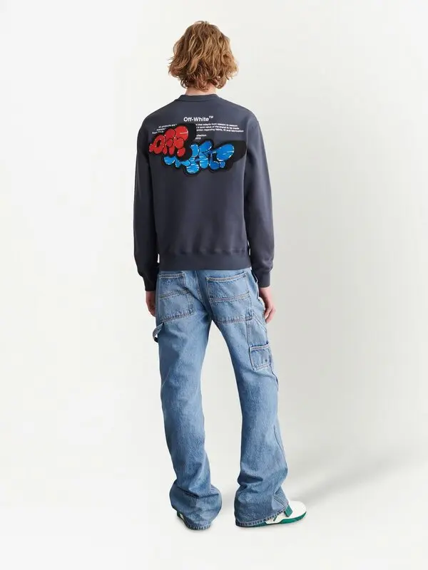 Off-White Logo-print Crew Neck Sweatshirt