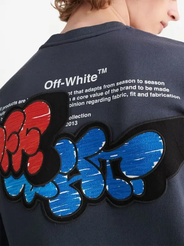Off-White Logo-print Crew Neck Sweatshirt