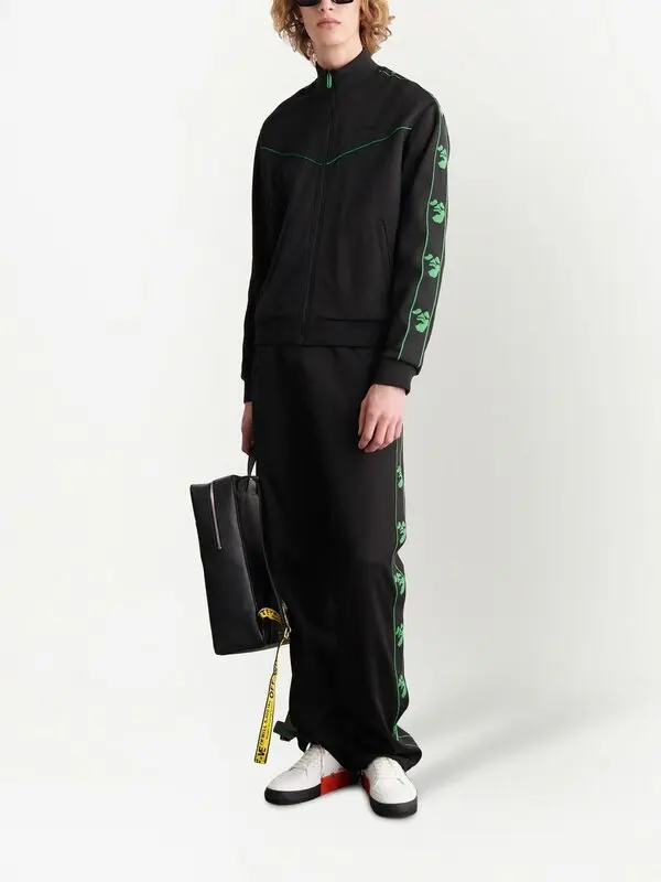 Off-White Logo-embroidered Zip-up Jacket