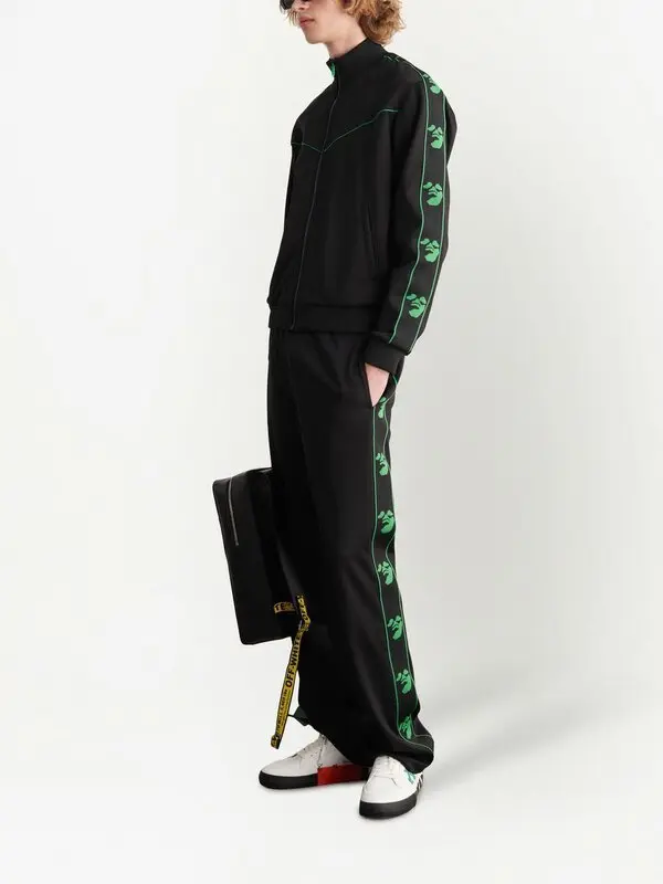 Off-White Logo-embroidered Zip-up Jacket