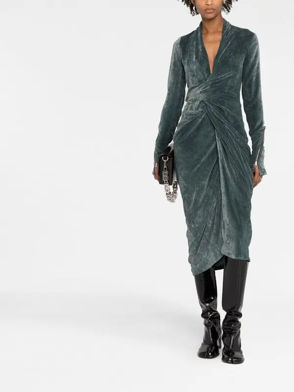 Rick Owens Draped Mid-length Wrap Dress