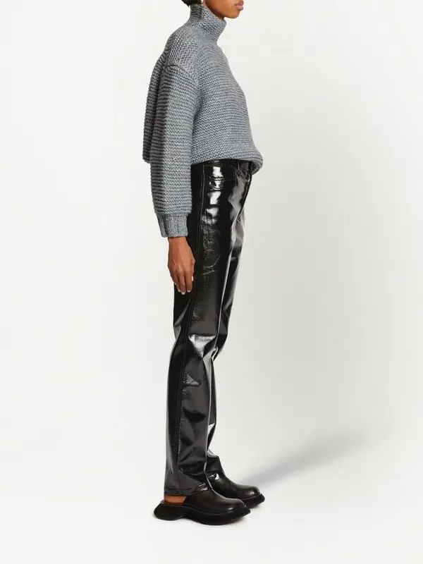 Proenza Schouler White Label Lacquered-effect Trousers