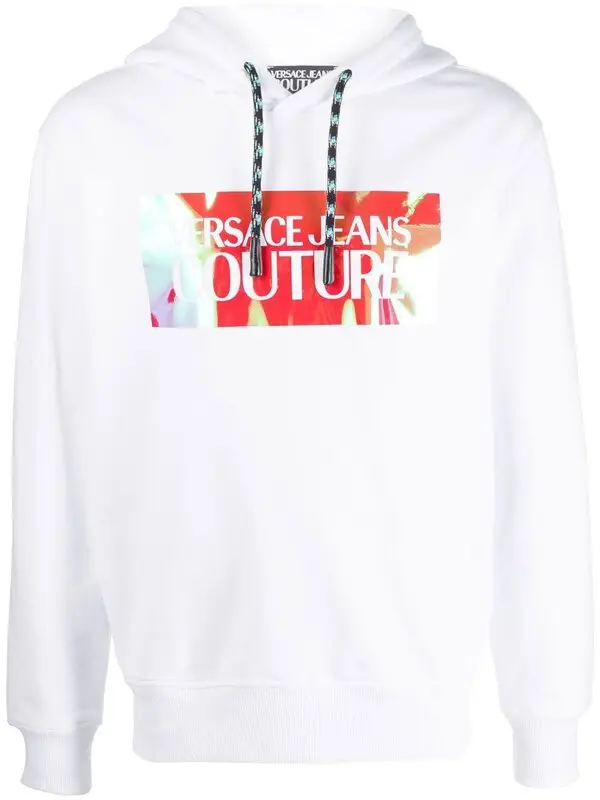 Versace Logo-print Hoodie - White