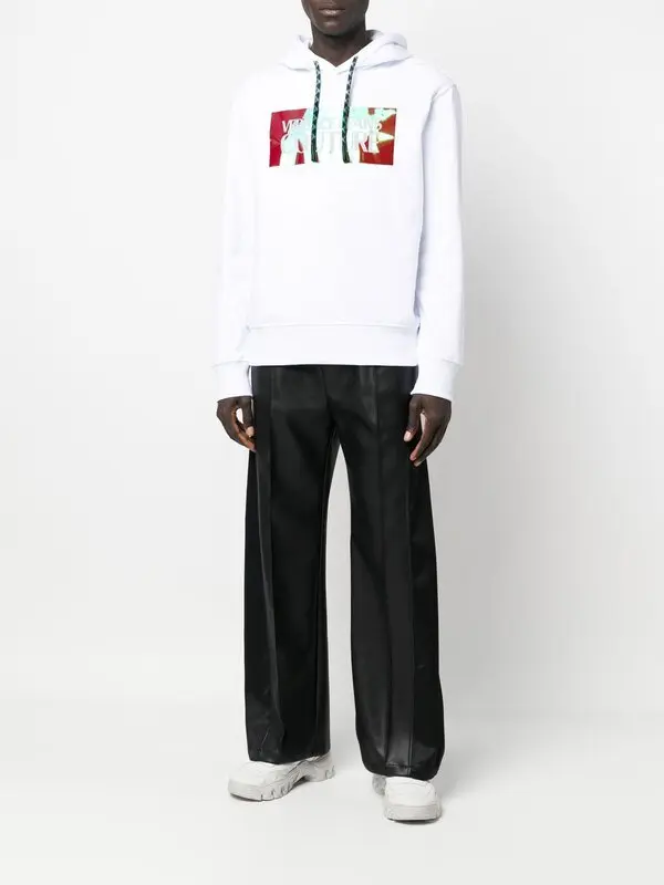 Versace Logo-print Hoodie - White