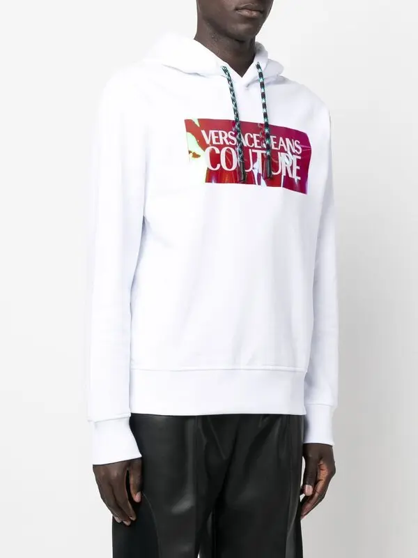Versace Logo-print Hoodie - White