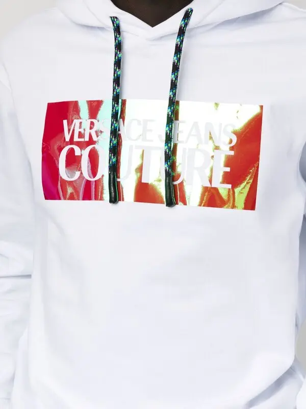 Versace Logo-print Hoodie - White