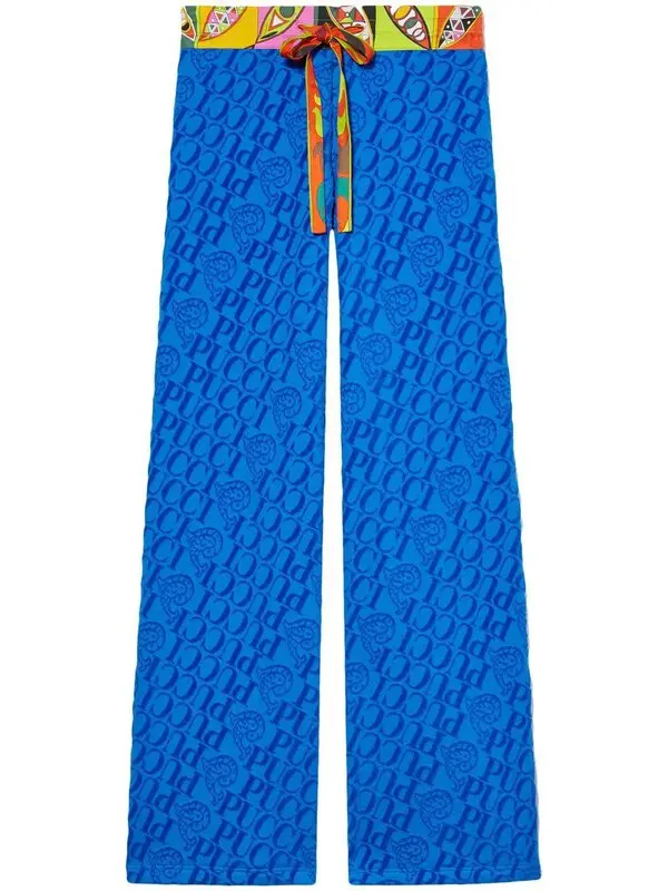 Emilio Pucci Girandole-print Track Pants - Blue
