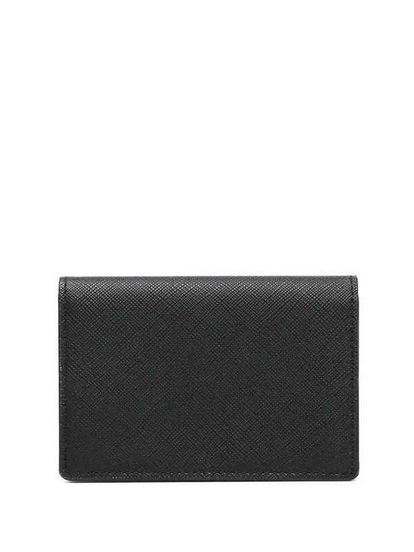 AGNES B. Bi-fold Leather Cardholder - Black