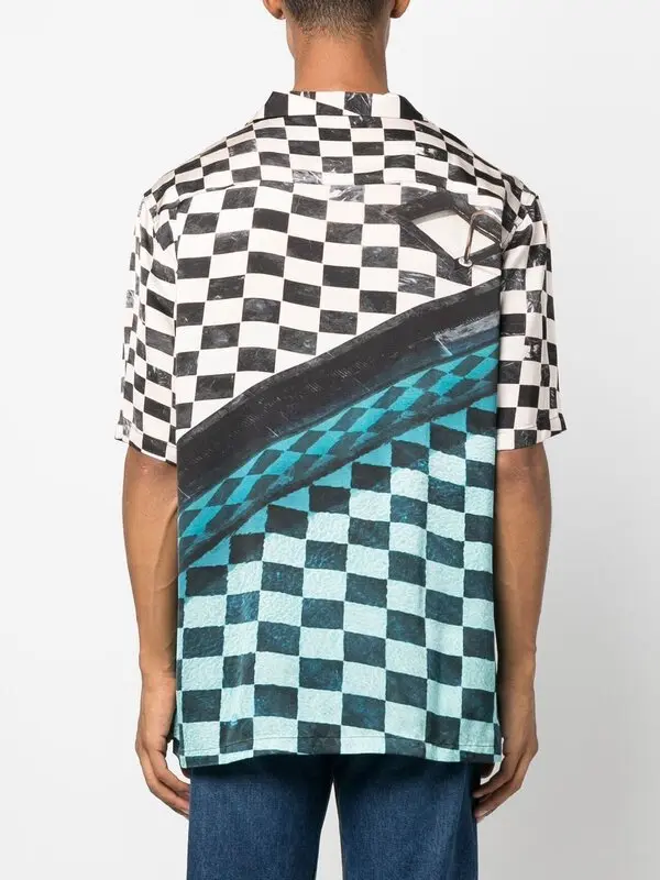 BLUE SKY INN Embroidered-logo Checked Shirt