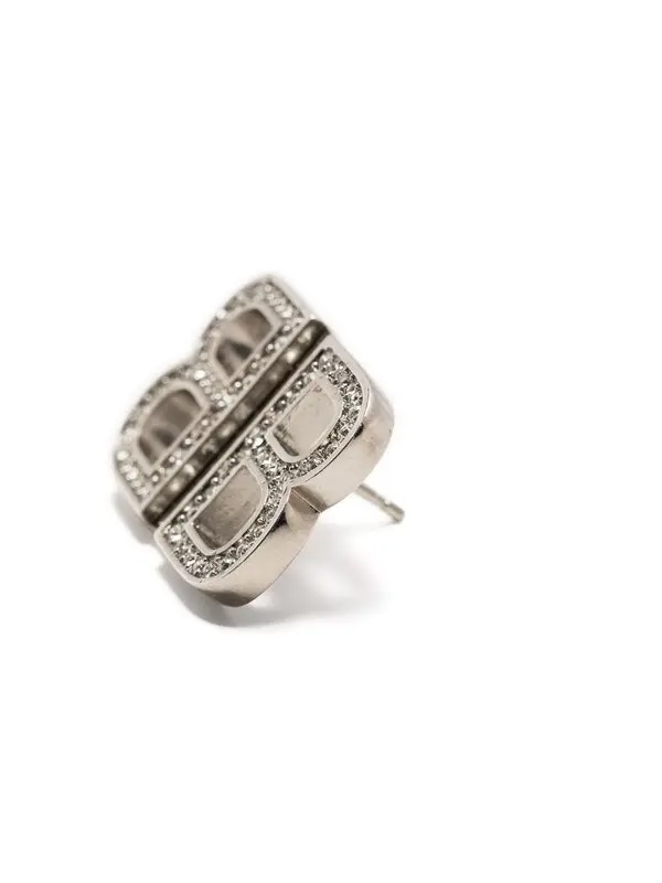 Balenciaga Bb 2.0 Xs Earrings - Silver | Editorialist